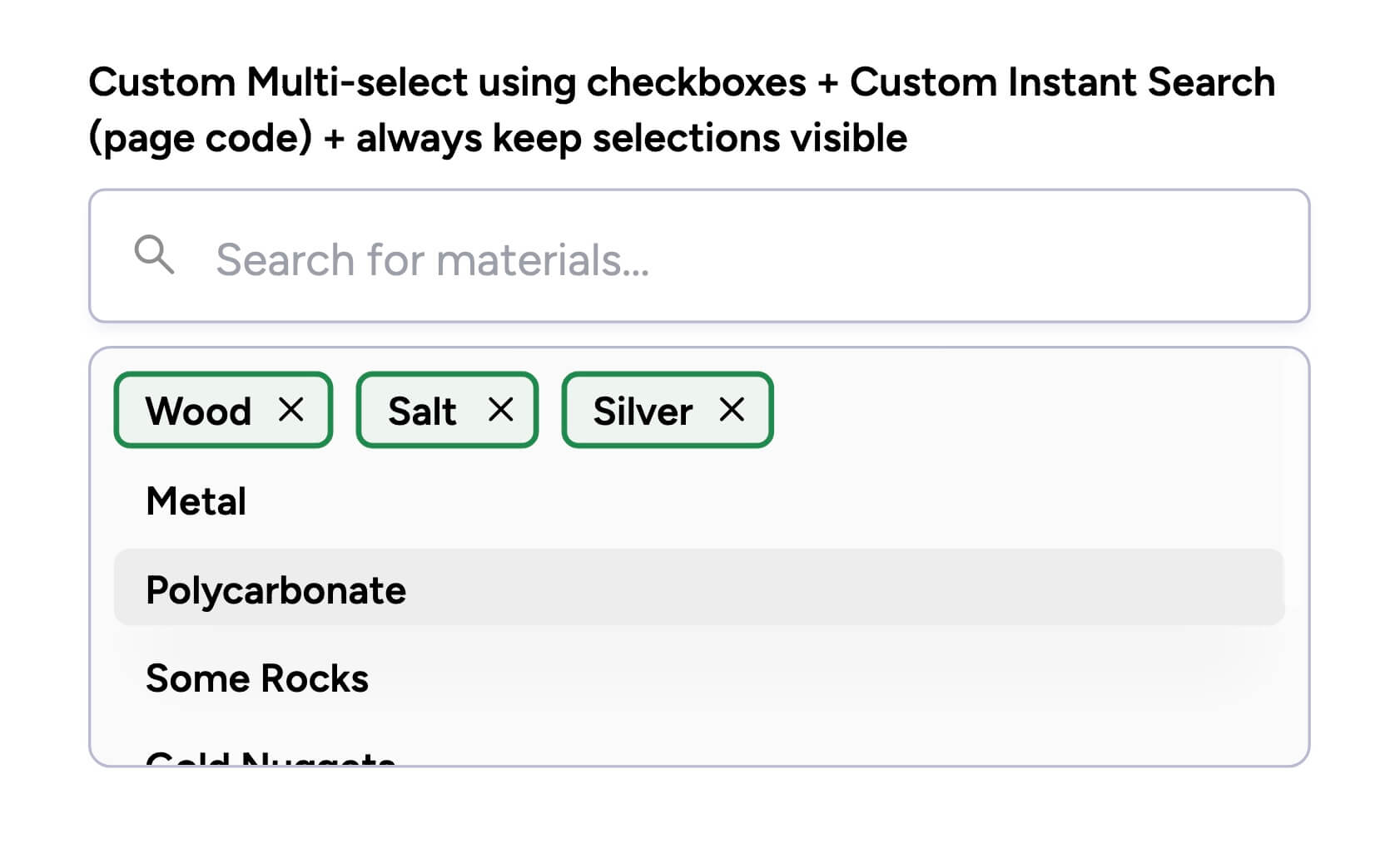 Multi-Select, Search, and Save | Free Webflow Component